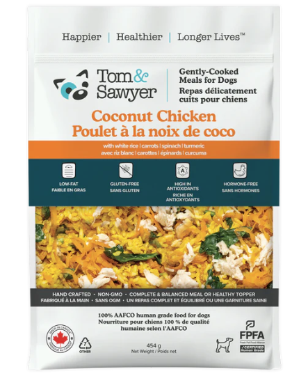 Tom & Sawyer Dog Gently Cooked Coconut Chicken 454g – Discover Dogs